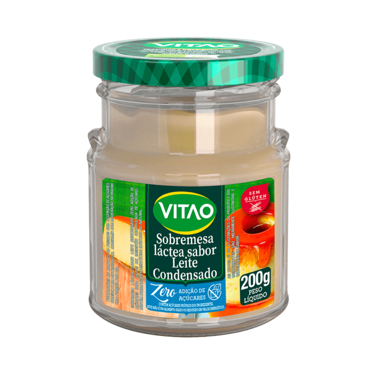 Leite condensado zero açúcar 200ml – Vitao - Mercadão Saudável Leite condensado zero açúcar 200ml – Vitao - Mercadão Saudável